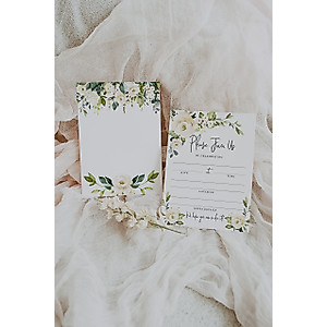 White Rose Invitations For All Occasions - Elegant Invites Perfect for Weddings, Bridal Showers, Birthdays, Engagements, Bachelorette Parties, Receptions, Anniversaries - Envelopes Not Included