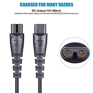 PChero 12V PA-1204N USB Charger Cable Replacement for Remington Shaver F5-5800 F7800 F5800 F5790 F4790 R5150 R6130 R-6150 MS2-390 MS3-2700 MS680 R9100 Electric Razor Trimmer PA1204N Power Cord