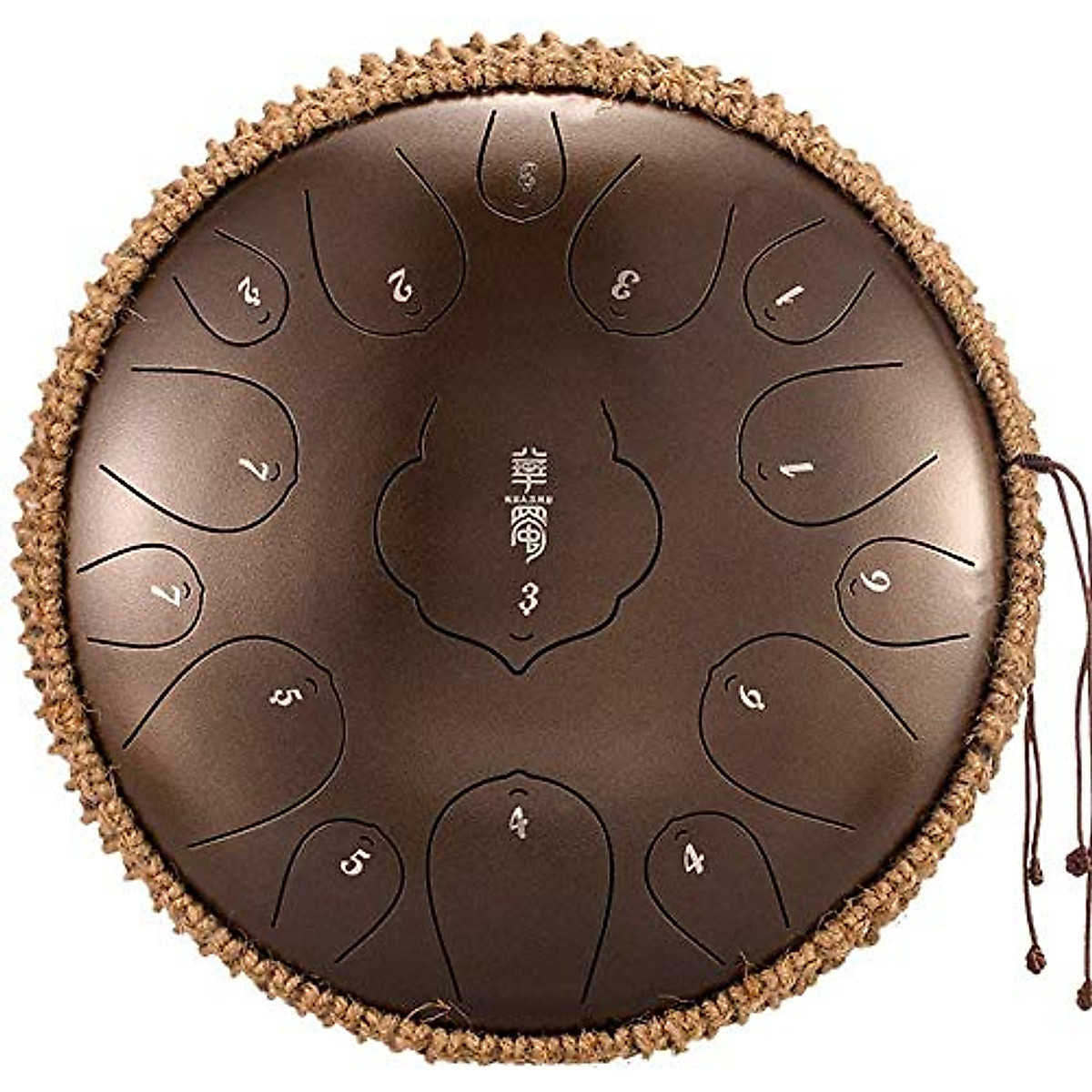 Alloy Steel Tongue Drum, Gong, Panda Drum, Steel Pan Drumm Drum, Drums & Percussion, Handpan Drum, Percussion Instruments,Bronze,12inche13notes