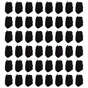 48 Pack Backpack, Bulk 17 inch Outdoor Travel Zippered Bags Bulk Pack for Corporate Events (Black)