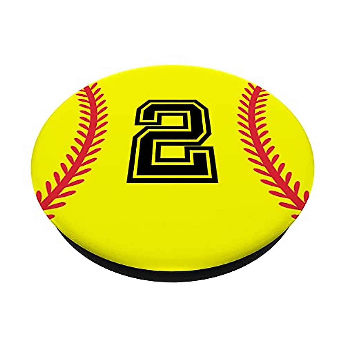 Softball Jersey Number #2 PopSockets Swappable PopGrip