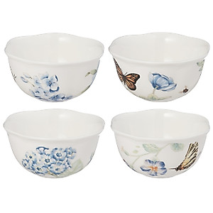 Lenox 833415 Butterfly Meadow Blue 4-Piece Dessert Bowl Set