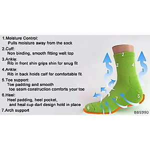 COUVER Youth Kids Sports Quarter Athletic Socks, RED, Size Youth Large