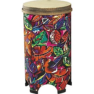 REMO TUBANO®, Pre-Tuned, 14" Diameter, 26" Height, Fabric Tropical Leaf