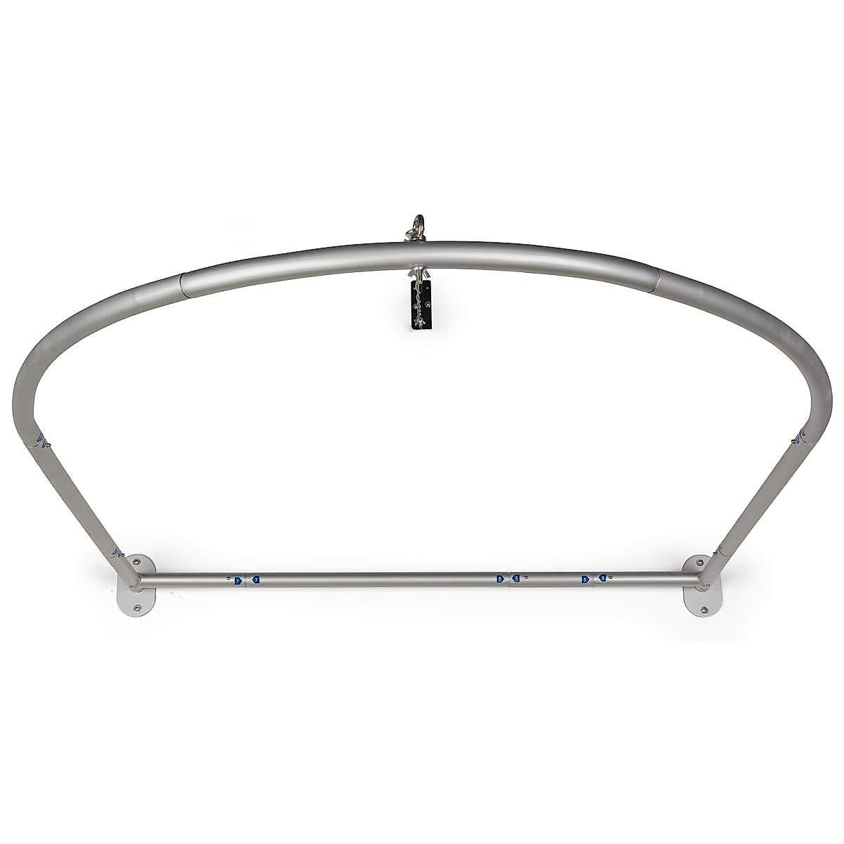 Displays2go Retail Dressing Room Kit, Semi-Circle, Aluminum Curtain Rod, Wall Mount - Silver (SMDRF4860)