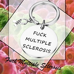 Lywjyb Birdgot Fuck Multiple Sclerosis Keychain (FUCK MS)