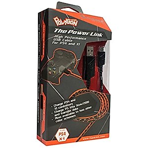 Hyperkin Polygon Braided Micro Charge Cable for PS4/ Xbox One/ PS Vita (2000 Model) (Black/ Gray)