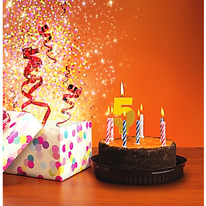 Yellow Number 3 Birthday Candles, Yellow Birthday Number Candles 3 Gold Cake Number Candles 3 Party Celebration