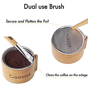 GEESTA Reusable Aluminum Foil Seals Kit Compatible with Nespresso Vertuoline Capsules