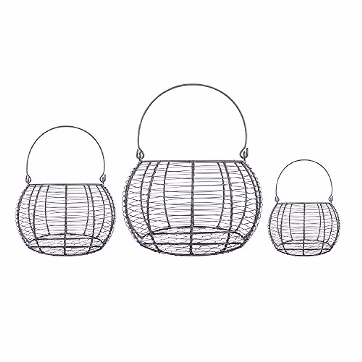 DII Vintage Wire Storage Baskets, Egg Basket Set, Rustic 3 Piece