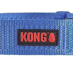 KONG Max HD Ultra Durable Neoprene Padded Dog Collar (Large, Blue)