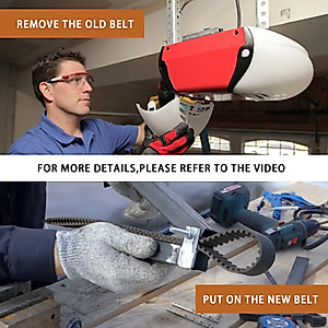 41A5250-2 Drive Belt for 10ft High Garage Doors,308'' Garage Door Openers Belt 041A5250-2,Replacement Belt Compatible with Liftmaster/Chamberlain Belt Drive Garage Door Opener