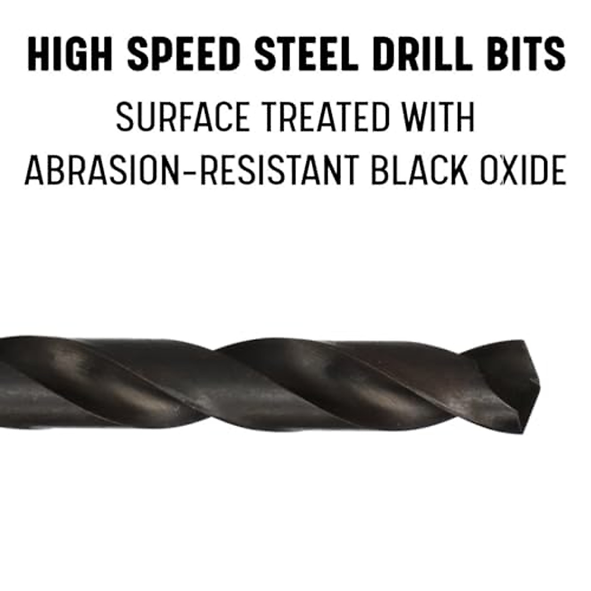 Drill America 60 Piece High Speed Steel Split Point Drill Bit Set (Wire Sizes: #1 - #60), D/ASP Series