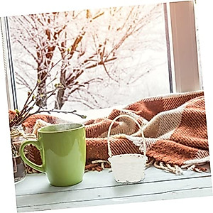 Cabilock 30 pcs rattan basket woven baskets picnic baskets kid basket girls crafts candy gift storage basket vintage hamper basket gingham basket miniature food basket decorative basket egg