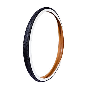 Zas Pair 700x38c Bike Tire Whitewall Foldable 40-622 for Electric Road Mountain MTB Hybrid Bike Bicycle with 700 x 38c Tires - Pack of 2