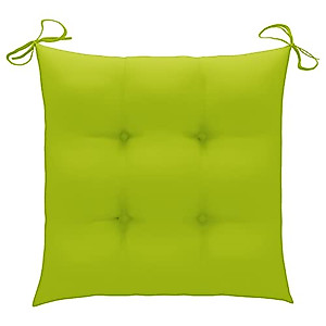 imasay Chair Cushions 2 pcs Bright Green 15.7"x15.7"x2.8" Fabric