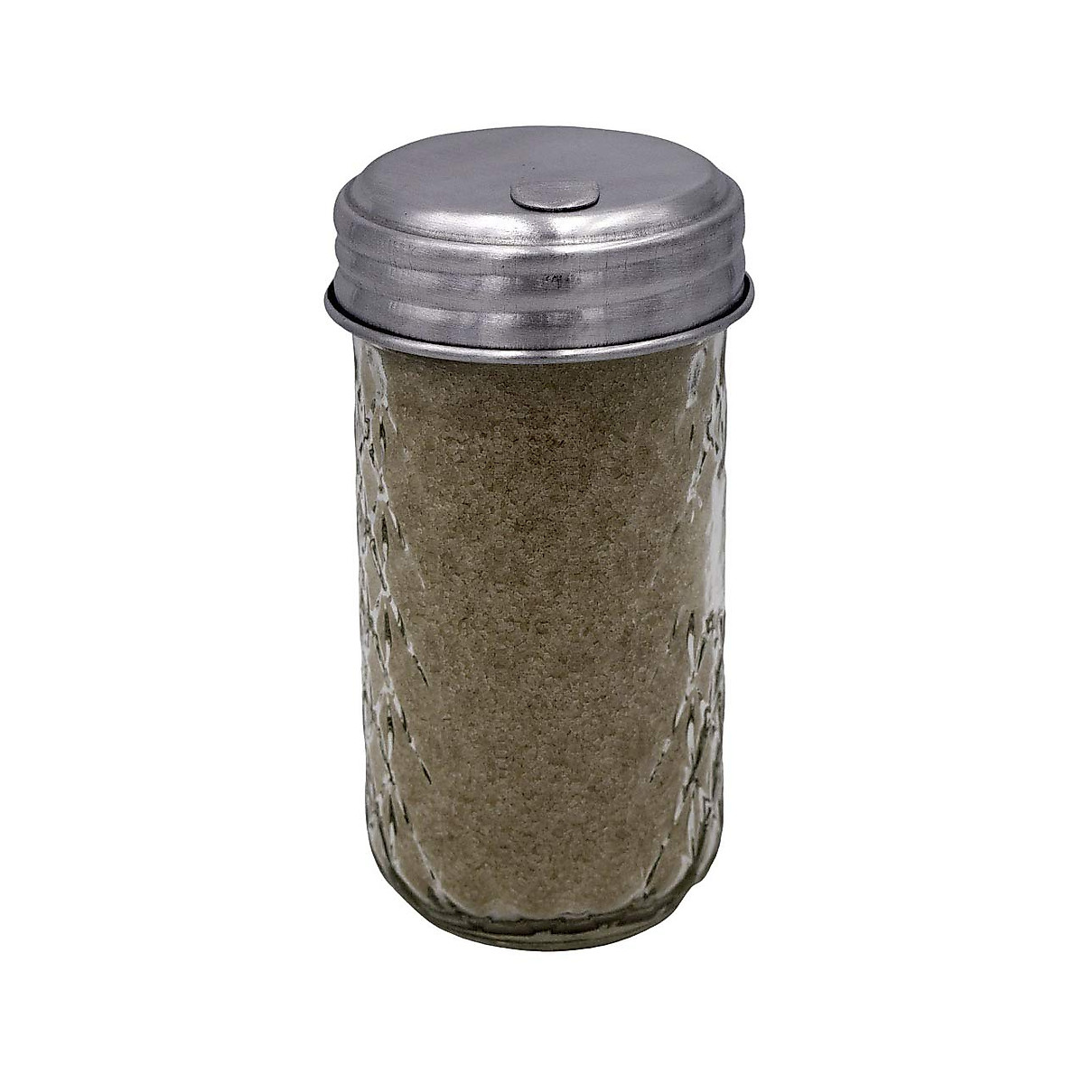 Sugar Dispensing Retro Style Stainless Steel Lids for Mason Jars (2 Pack, Regular Mouth)