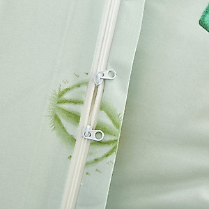 MOCAHOME Mint Duvet Cover Set Twin Size, Cactus Printed, 3 Pieces Soft Bedding 1 Duvet Cover+2 Pillow Cases