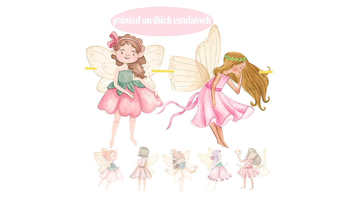 Fairy Birthday Party Banner - Fairy Tale Decorations for Baby Shower