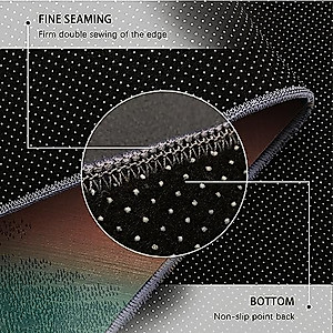 Japan Ukiyo -Painting Style Carpet for Kids Rugs Mount Fuji Scenery Area Rug for Rural Room Entryway Small Gaming Rug for Floor Door 6'x10'