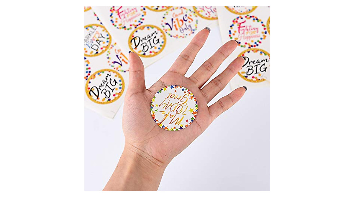 Inspirational Confetti Stickers - 160 Positive Sayings