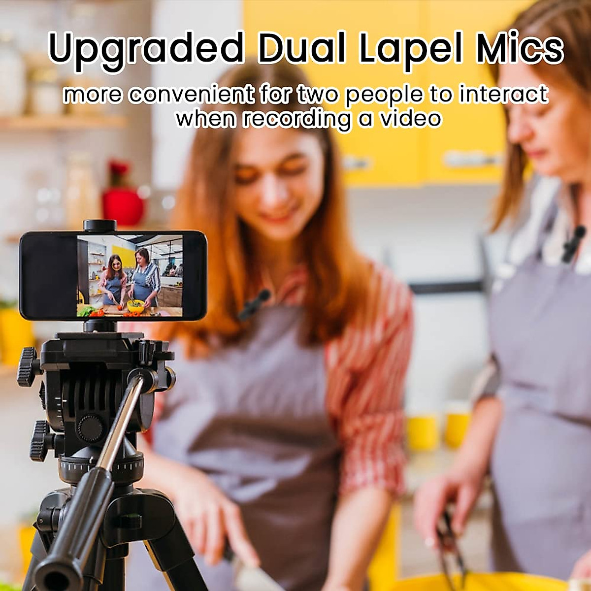 AngLink Wireless Lavalier Microphone for iPhone 7 8 X XR XS 11 12 13 Max Pro SE - 2.4GHz Lapel Mic for Recording YouTube Facebook Live Stream Tiktok Vlog Interview