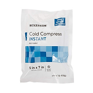 McKesson Cold Compress, Instant Cold Pack, Disposable, 5 in x 7 in, 1 Count, 24 Packs, 24 Total