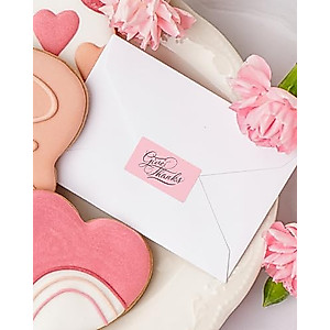 MUNBYN 2.25"x1.25" Thermal Sticker Labels, Pink Self-Adhesive Barcode Label Paper for Direct Thermal Printer and Business, Multi-Purpose Rectangle Address Shipping Mailing Stickers,1000 Sheets/Roll