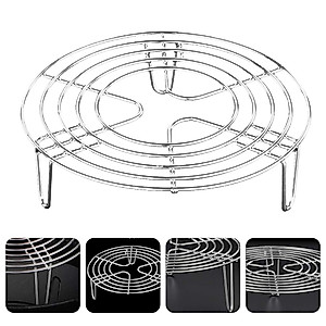 Hemoton 2pcs Egg Steamer Can Vegetables Steamer for Vegetables Vegetable Steamer Wire Rack for Canning Racks Steamer Rack Stand Steamer Basket Multifunction Steaming Cooling Rack Pie Bread