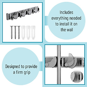 Mr. Pen Aluminum Storage Rack with 4 Hooks, Lightweight and Durable