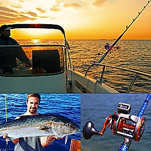 Sougayilang Line Counter Trolling Reel Conventional Level Wind Fishing Reel-Thunder LS II 3000R-Right Handed