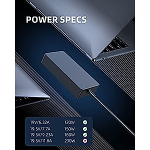 Charger for MSI Gaming Laptop - (UL Certified Safety), 180W, 150W, 120W, Round Connector