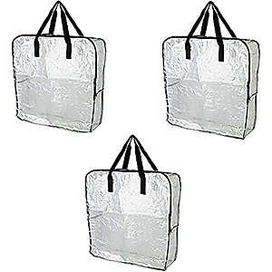 Ikea DIMPA 3 pcs Extra Large Storage Bag, Clear Heavy Duty Bags, Moth and Moisture Protection Storage Bags