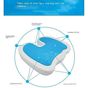 NNAA Ergonomic Chair Pad Memory Foam Seat Cushion Gel Enhanced Cushion Non-Slip Orthopedic Caudal Spine Cushion Relieve Pain Office Chair Car Seat color1