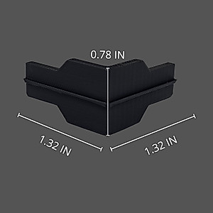 EMALPE Whalen Post Insert Corner Connector for Shelving Costco (4 PCS), Black