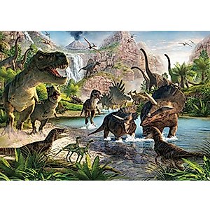 PASRLOLV 7x5ft Dinosaur Photo Backdrop, Dinosaur Park Theme Backdrop, Dinosaur Photography Background for Boy Girl Birthday Party Banner Newborn Baby Shower Decoration Photo Booth Prop, Vinyl