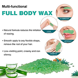 Waxing Beads for Hair Removal 1.1LB, Wax Beads for Sensitive Skin, Painless Wax Beans for Brazilian,Eyebrow Facial Leg for At Home Pearl Waxing Beads with 20 Spatulas for Women Men