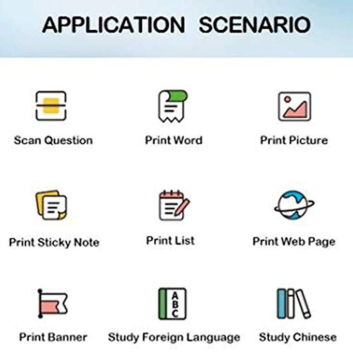 XXXDXDP Receipt Printer, Mini Blue-Tooth Thermal Photo Printer Pocket Note Receipt Printer (Color : D)