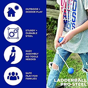 Maranda Enterprises Ladderball Pro Steel, Black, Blue, Red, White