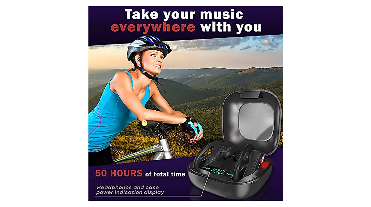 TBI Pro PowerPro Sport Wireless Earbuds - 50H Battery, Waterproof