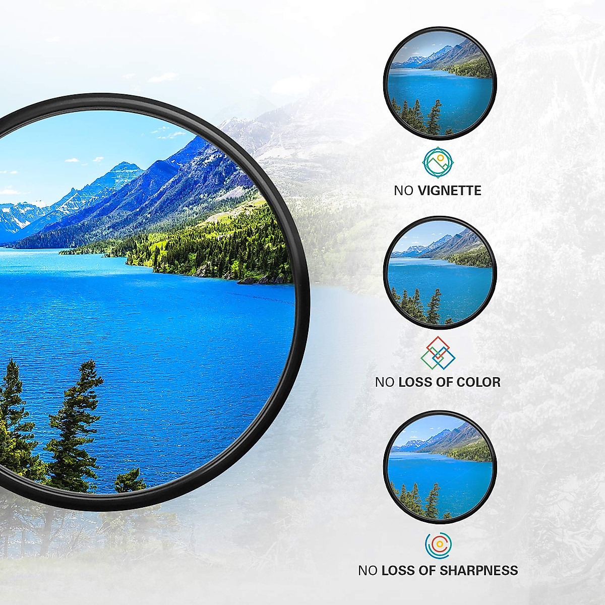 Polaroid Optics 43mm UV Filter | Protective Ultraviolet Filter Absorbs Haze, Improves Images & Shields Lens from Atmospheric Damage | Slim Multi-Coated Glass (PLFILUV43)