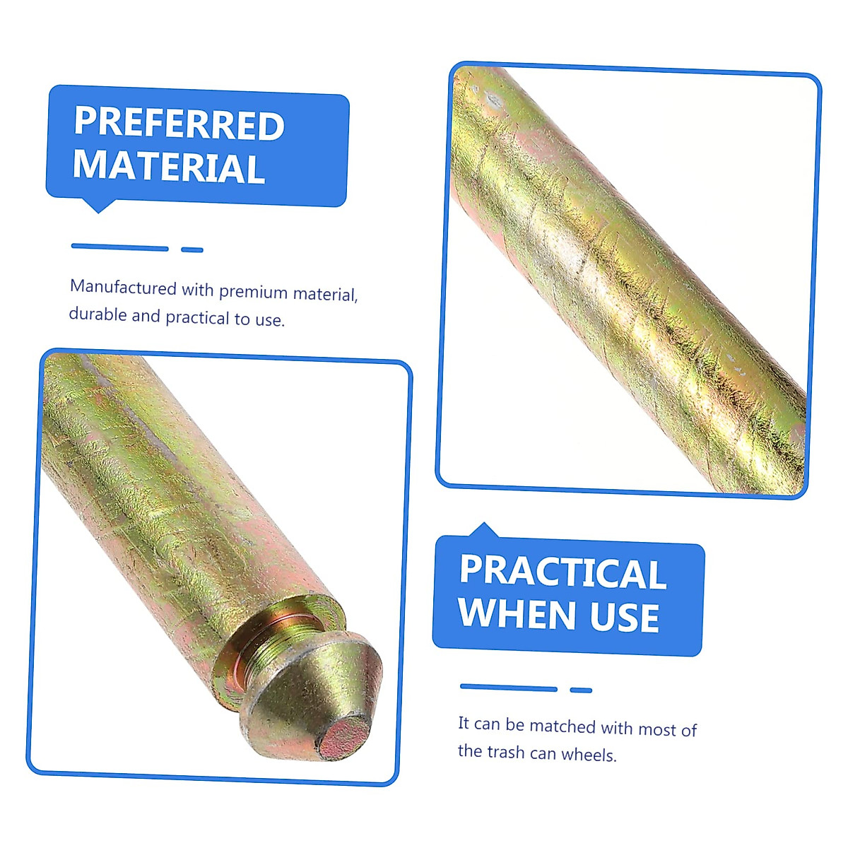 Garneck 1pc Trash Can Spare Parts Trash Can Wheel Shaft Mini Fridge Organizer Trash Bin Trash Can Wheel Rod Chicken Feeder Lathe Tools Drift Punches Rod Poker Chips Cover Steel Garbage Can