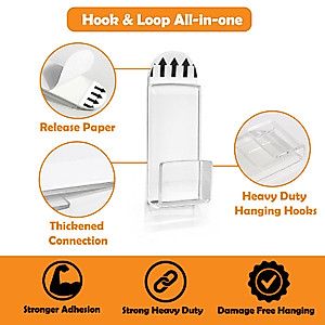 Vodolo Vinyl Record Wall Mount,36 PCS Acrylic Vinyl Record Holder Self Adhesive Clear Vinyl Display Shelf No Drill Vinyl Storage Shelves for Album Covers Display and Home Wall Decoration