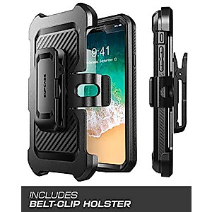 SUPCASE Unicorn Beetle Pro Series Case Designed, with Built-In Screen Protector Full-Body Rugged Holster Case for iPhone XR 6.1 Inch (2018 Release) (Black)