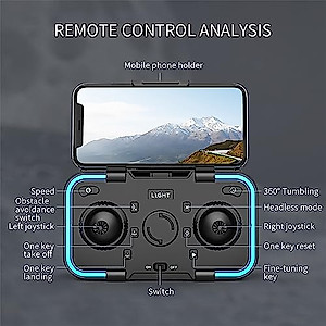 Mini Drone with 1080p HD Dual Camera Altitude Hold Mode Foldable Rc Drone Toy for Boys Girls Quadcopter Circle Fly, Route Fly, Headless Mode 2023