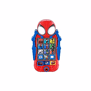 eKids Spidey and His Amazing Friends Toy Phone, Toddler Toys with Built-in Preschool Learning Games, Educational Toys for Toddler Activities and Pretend Play, for Fans of Spiderman Toys and Gifts