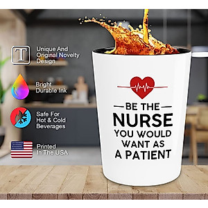 Nurses Shot Glass 1.5oz - Be The Nurse You Would Want - Registered Nursing Graduate Pediatric Assistant Emergency Room Professional