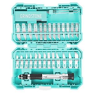 FantastiCAR 29pcs Craft Knife, Precision Cutter Hobby Knife Blades Set for Art Work, Scrapbooking, Stencil, Architecture Modeling, Wood Leather Working (Aqua Blue)