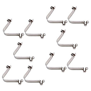 BESTOYARD 40 Pcs Spring Buckle Pool Brush Clips Spring Clips Clasp Pool Brush Pole Clip Pool Spring Clips Swimming Net Clips Replacement Spring Clips Component Vacuum Stainless Steel