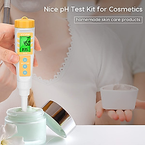 YINMIK Digital pH Meter for Food, pH Probe for Sourdough and Bread Dough, Checking The pH of Fermenting Sausages and Salami, Waterproof pH Tester for Solid and Liquid Soft Soil Sample